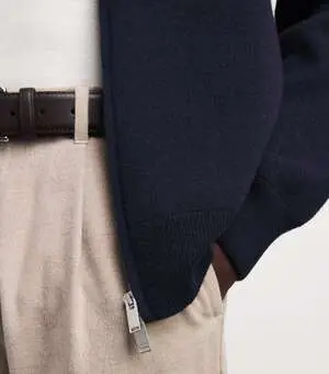 LARDINI Wool-blend Zip-up Overshirt