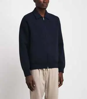 LARDINI Wool-blend Zip-up Overshirt