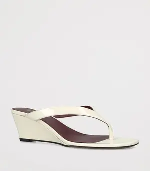NEOUS Patent Leather Tercus Wedge Sandals 50