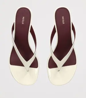 NEOUS Patent Leather Tercus Wedge Sandals 50