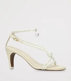 NEOUS Leather And Rope Heeled Sandals - Beige
