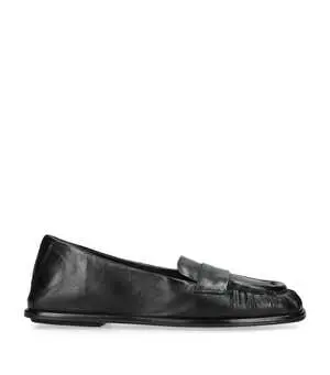 Officine Creative Leather Clover Loafers - Black