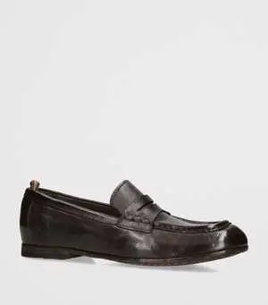 Officine Creative Leather Badge Loafers