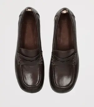 Officine Creative Leather Badge Loafers