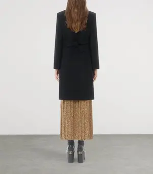Valentino Garavani Wool-cashmere Embroidered Coat