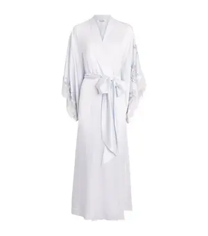 Carine Gilson Long Silk Cérès Robe - Silver