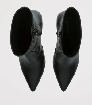 STUART WEITZMAN Vinnie Leather Ankle Boots