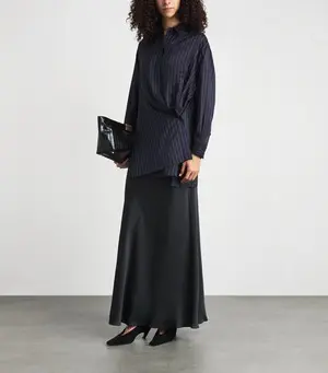 Lafayette 148 New York Silk-blend Pinstripe Shirt