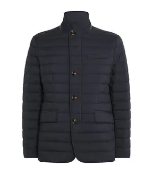 MOORER Quilted Down Jacket - Navy