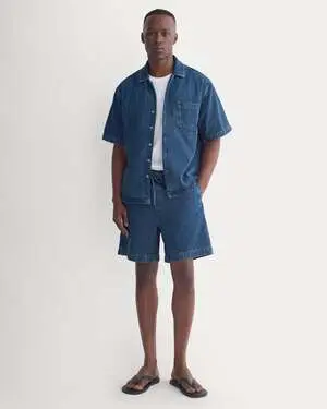 Everlane Lightweight Denim Easy Short - Medium Indigo