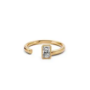 AYA FINE JEWELRY Talia Radiant Cut Lab Created Diamond Open Ring - Yellow