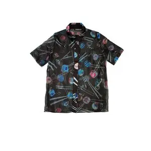 TRAMP IN DISGUISE Izumi Short Sleeve Printed Organza Shirt