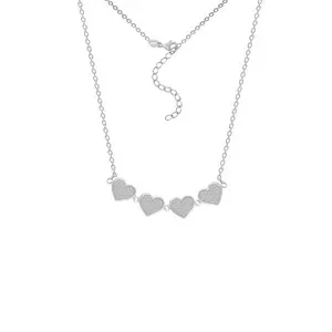 DIAMONBLISS Marilyn Monroe Convertible Heart Clover Pendant Necklace