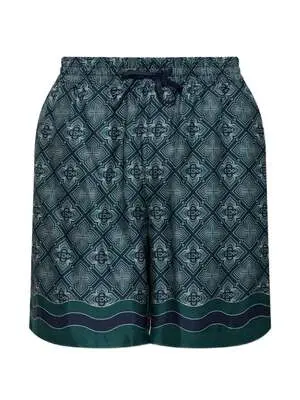 Casablanca Radiating Monogram Silk Deck Shorts