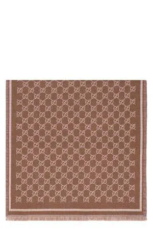Gucci Monogram Wool Scarf