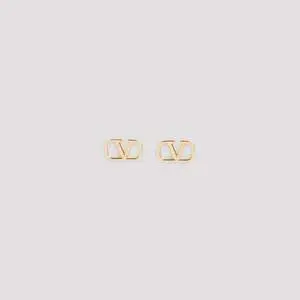 Valentino Garavani Vlogo Brass Earrings
