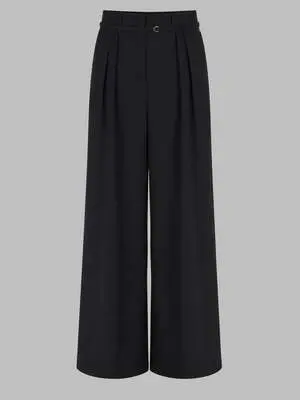 Dries Van Noten Pleated Wide-leg Wool Trousers
