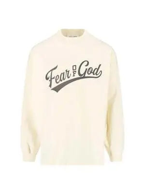 Fear Of God Graphic Long Sleeve T-shirt - Cream