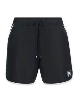Amiri Contrasting Trim Swim Shorts With Drawstring Waist - Nero