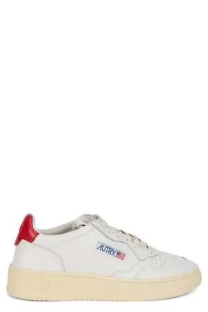 AUTRY High-sole Leather Sneakers With Contrast Heel Detail - White