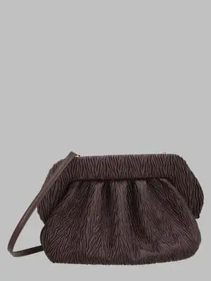 THEMOIRE Ruched Shoulder Bag - Brown