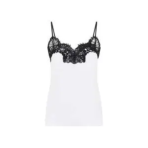 Co Silk Lace Trim Camisole - White
