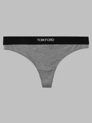 TOM FORD Stretch Thong Underwear - Grey