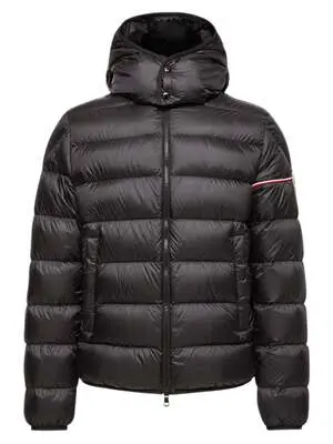 Moncler Quilted Nylon Down Puffer Coat With Detachable Hood