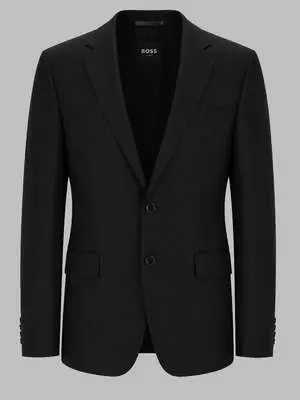 BOSS Virgin Wool Tailored Blazer - Black