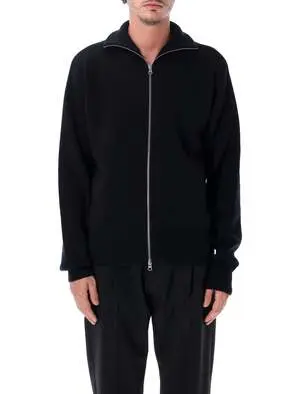 Extreme Cashmere Zip-up Mock Neck Fine Knit Sweater - Nero