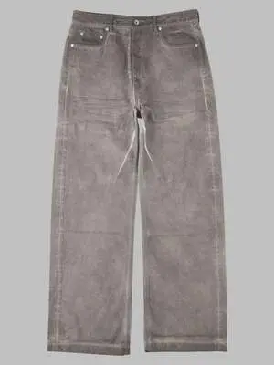 Rick Owens Wide-leg Cotton-blend Jeans - Charcoal