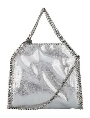 Stella McCartney Stella McCartney Metallic Quilted Chain Handle Shoulder Bag Argento