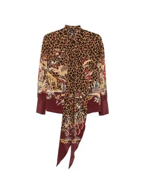Etro Printed Silk Shirt With Pussy Bow Detail