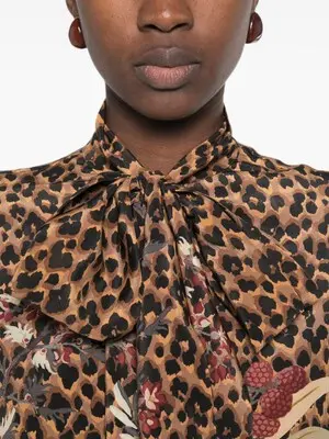 Etro Printed Silk Shirt With Pussy Bow Detail