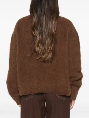 UMA WANG Wool Blend High Neck Knit Sweater