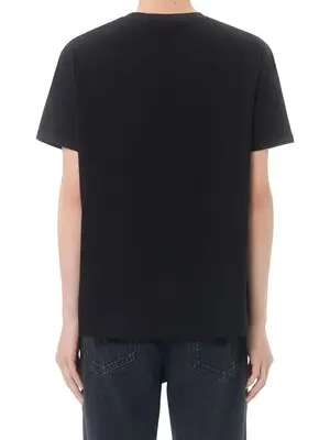 Valentino Garavani Cotton T-shirt With Vlogo Embroidery - Black