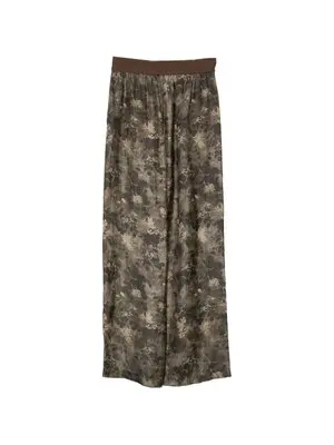 UMA WANG Pansy Printed Trousers - Green