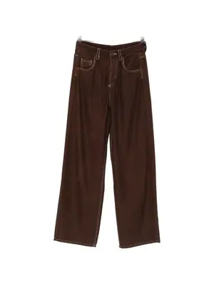 UMA WANG Phyllis Wool Blend Trousers - Brown