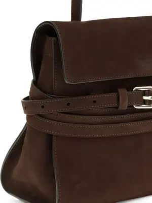 Moschino Tie Me Leather Handbag - Brown