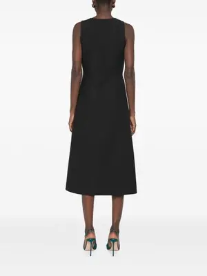 Fendi Wool And Silk Blend Midi Dress