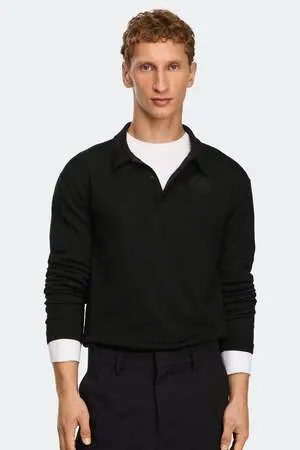 Canada Goose Petitot Knit Long Sleeve Polo - Black