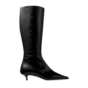 JIMMY CHOO Amis Knee-high Boots In Shiny Biker Leather - Black