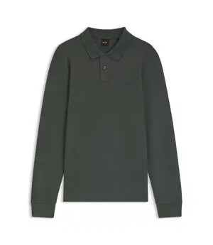 BOSS Slim-fit Polo Shirt In Stretch-cotton Piqu - Light Green