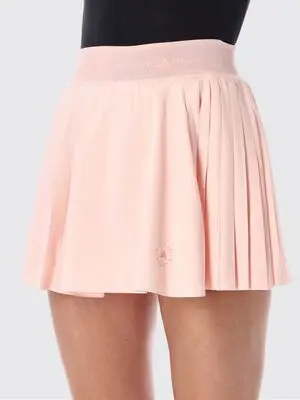 Adidas By Stella McCartney Pleated High-waisted Tennis Shorts In Technical Fabric