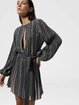 Missoni Short Dress With V-neck And Belt