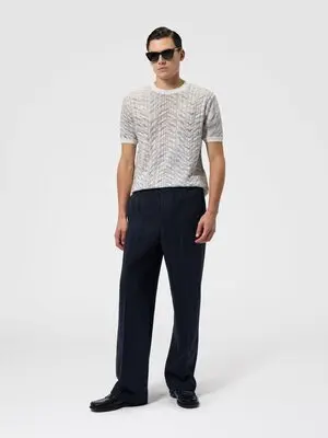 Missoni Tone-on-tone Chevron Cotton And Viscose Trousers
