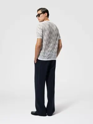 Missoni Tone-on-tone Chevron Cotton And Viscose Trousers