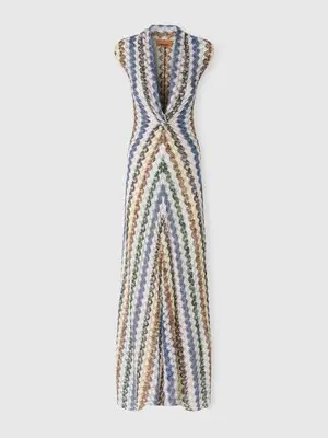 Missoni Long Lace Dress With Knot Detail