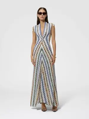 Missoni Long Lace Dress With Knot Detail