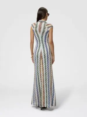 Missoni Long Lace Dress With Knot Detail